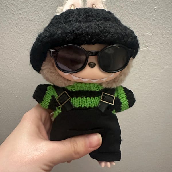 ADORABLE Tiny Labubu Beanie and or Ski Mask - Crochet Doll Accessory ...