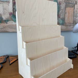 Slanted & Horizontal Display Rack 2-tier Wooden Countertop | Etsy