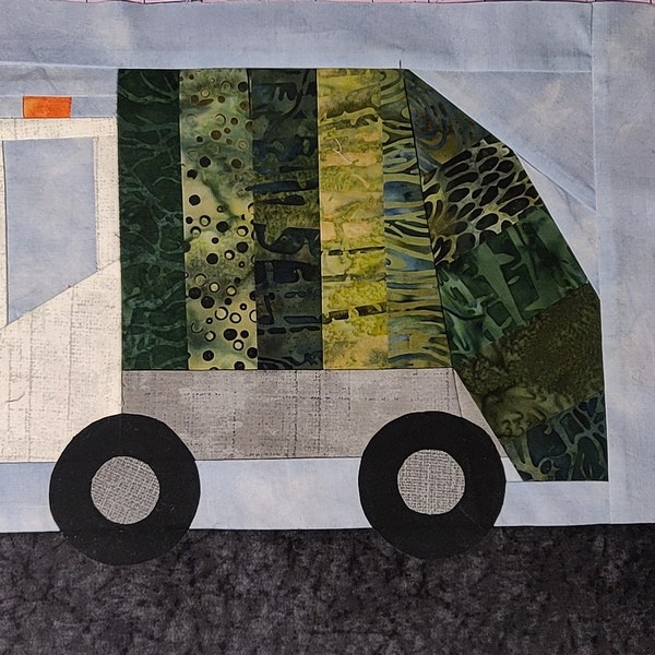 Garbage Truck PDF Quilt Block Pattern - Etsy