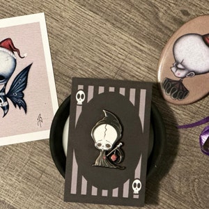 Grim Reaper Pin Hard Enamel Pin Skull Pin Skeleton Pin - Etsy