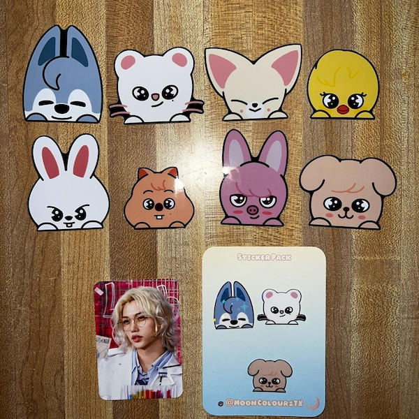 WEATHER RESISTANT Skzoo Peeker Stickers | Kpop Stickers | Kpop Inspired ...