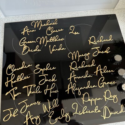 Acrylic Name Place Cards Laser Cut From 3mm Acrylic. Over 200 Colours ...