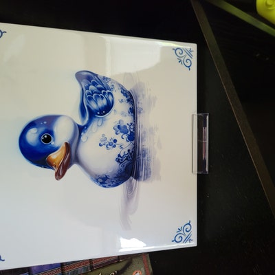 Delft Blue Ceramic Tile: Cute Giraffe Nursery Modern Dutch Design ...