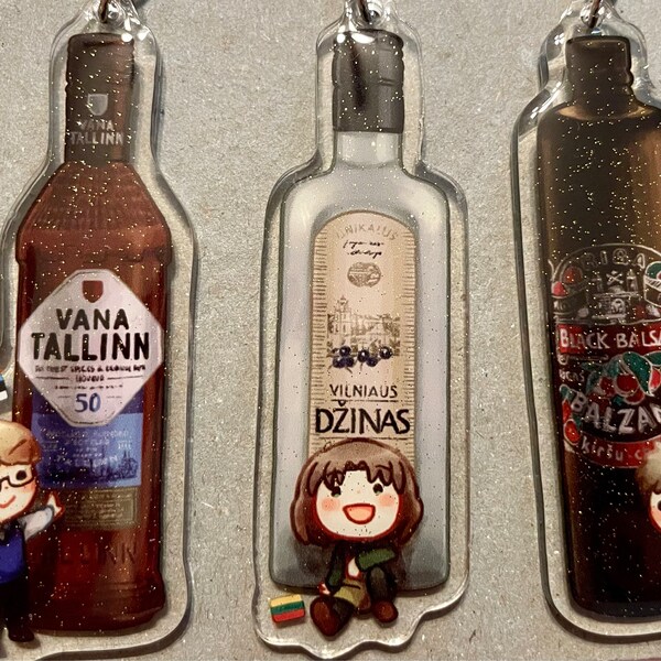 Hetalia Keychain - APH Baltics Alcoholic Drink (estonia, Lithuania ...