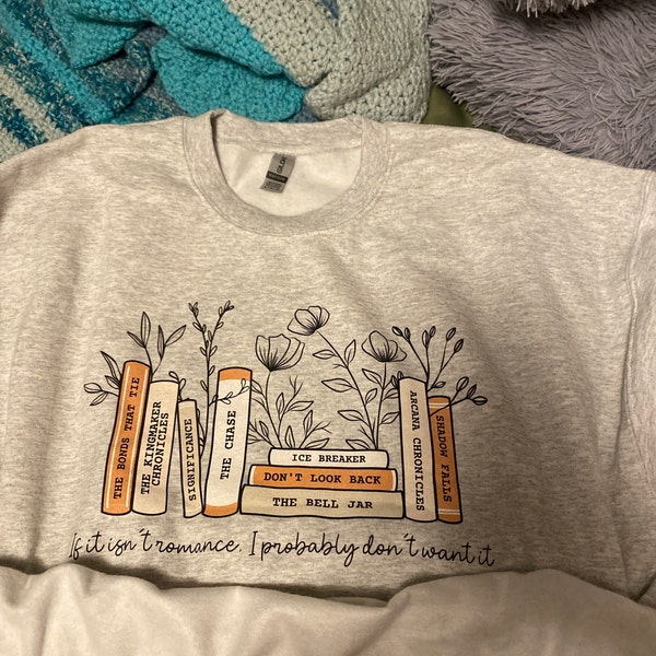 Custom Bookshelf Sweatshirt, Book Lover Crewneck, Personalized Book ...