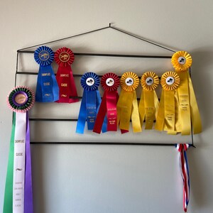 5 Row Horse Show Ribbon Display Holder 36 or 48 WIDE Holds 50 RIBBONS ...