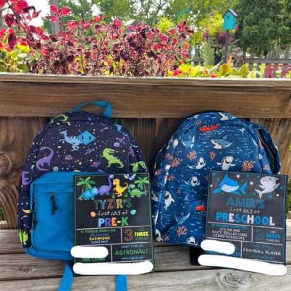 Editable First Day of Preschool Sign, Shark First Day of School Sign ...