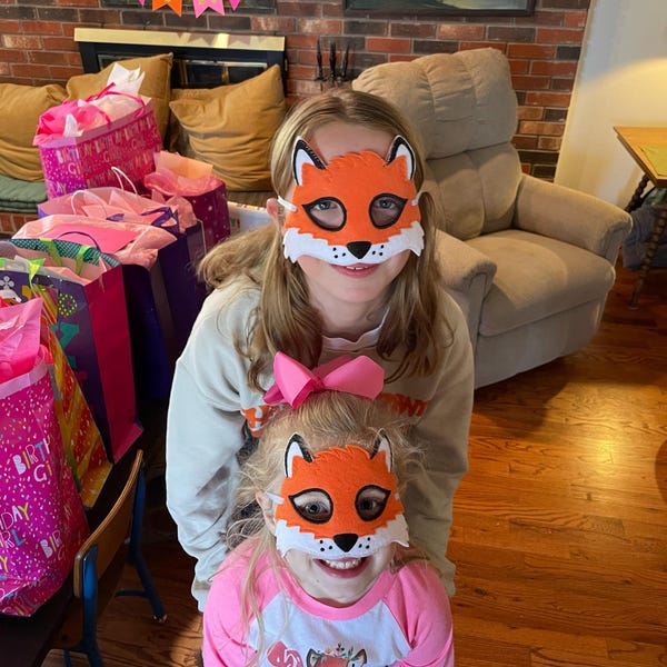 Fox Party Mask - Fox Photo Prop - Fox Party Favor - Fox Felt Mask- Fox ...