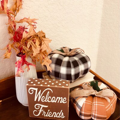 Black and Tan Buffalo Check Pumpkin - Etsy
