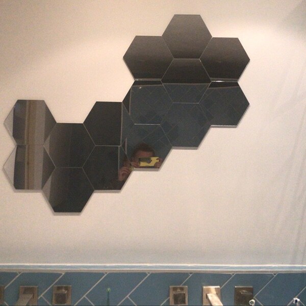 Hexagon Shape Mirror Wall Decal Wall Sticker 8pcs - Etsy