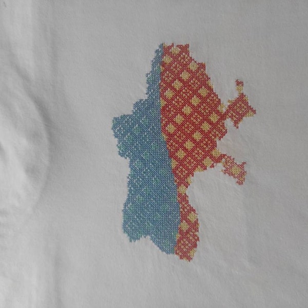 Ukrainian Map Hand and Machine Embroidery Design. Cross Stitch Digital ...