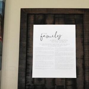LDS Family Proclamation to the World Printable File Digital - Etsy