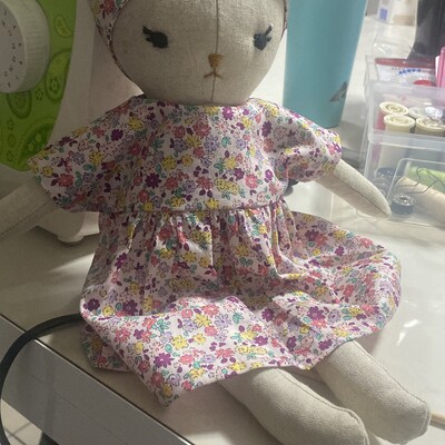 Doll Dress PDF Sewing Pattern and Tutorial for Studio Seren Stuffed ...