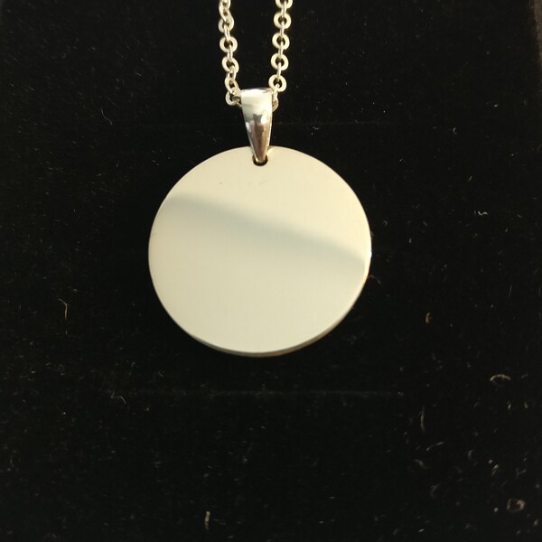 Sterling Silver Disc Monogram Necklace,small 3 Initial Disk Necklace ...