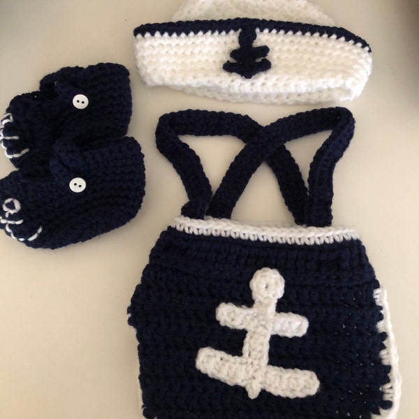 Nautical Sailor Anchor Photo Prop Outfit Set - Etsy