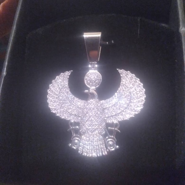 Sterling Silver 925 Iced Out Blue & White Diamond Men's Hip Hop Alien ...