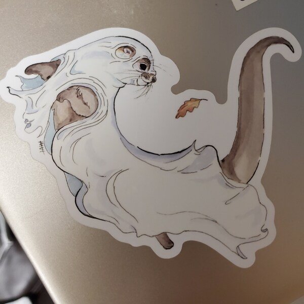 Spooky Ghost Otter Sticker - Etsy
