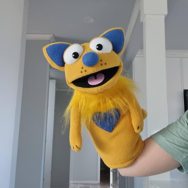 The Sunset Cat Puppet Scary Puppet Hand Professional Puppet - Etsy