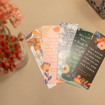 Bookmark Bundle Literary Quotes - Etsy