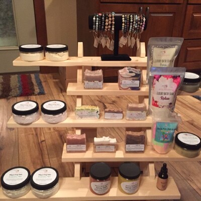 5-shelf 24 Portable Tabletop Display Stand - Etsy