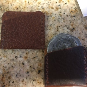 Challenge Coin Holder/sleeve Choice of Leather and Thread - Etsy