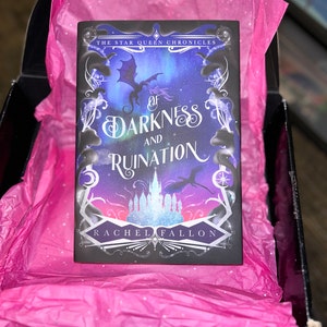 Asteria and Calix Dragon Ride Art Print From of Darkness and Ruination the Star Queen Chronicles ...