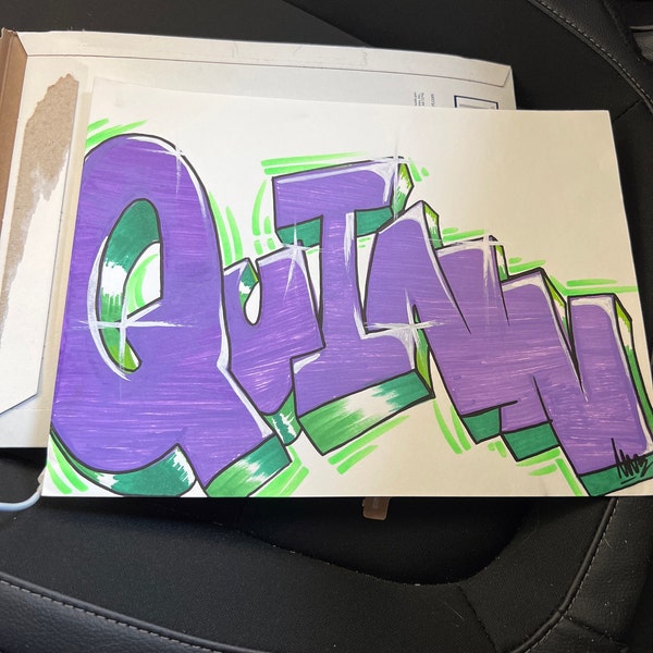 Custom Graffiti Piece Sketch 9x12 - Etsy