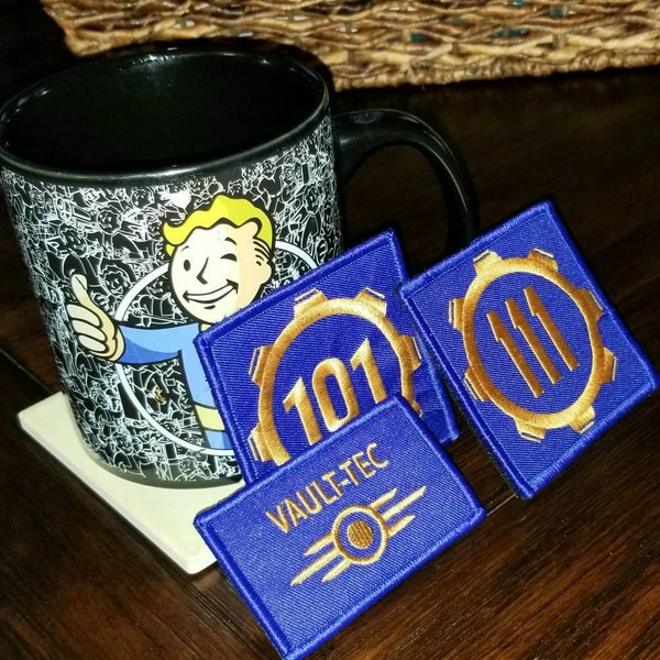 Vault 101 Fallout Style Patch Cosplay 3"x3" Inches Square Hook and Loop ...