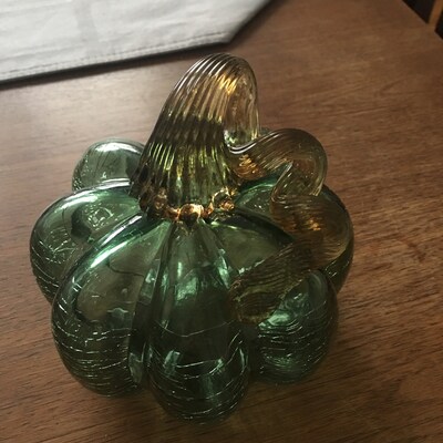 Blue Transparent Conch Shell Art Glass Sculptures Home Decor Ocean ...