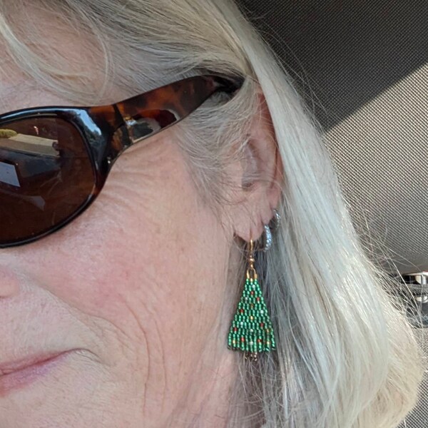 Peace Sign and Middle Finger Beaded Fringe Earrings mix & Match - Etsy
