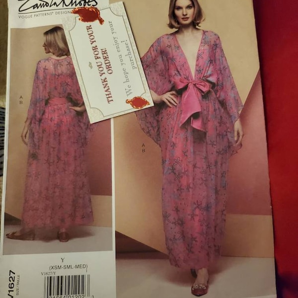 V1627 Vogue 1627 Sewing Pattern Designer Original Zandra Rhodes Special ...