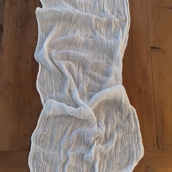Thanksgiving Table Decor, Ivory Gauze Runner for Wedding and Events ...