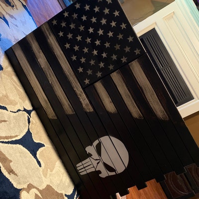 Premium Large Thin Blue Line Gun Concealment Flag With Punisher Logo - Etsy