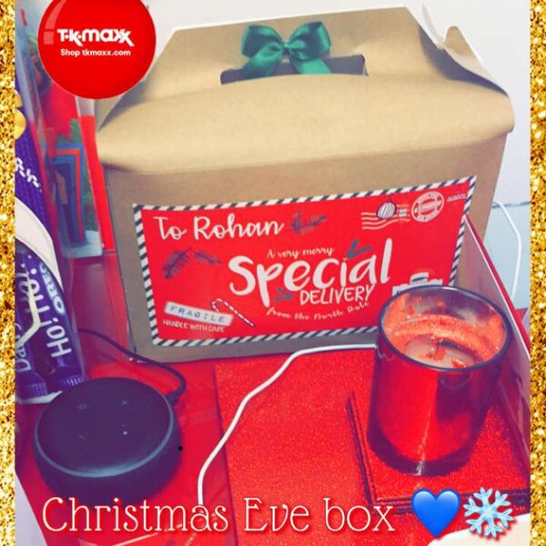 Personalised Christmas Eve Gift Box | ELF RE-DELIVERY Parcel| Kraft Box ...