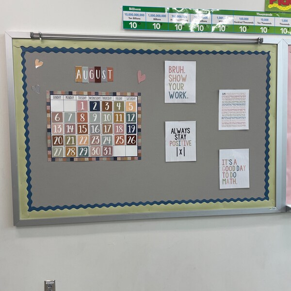 Light Green Printable Bulletin Board Letters: Classroom Decor (PDF) - Etsy