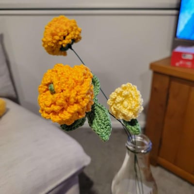Crochet Marigold Flower Pattern Photo Tutorial Crochet Pattern - Etsy