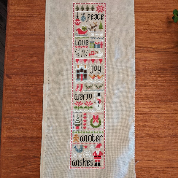 Christmas Wishes Cross Stitch Sampler PDF Chart INSTANT DOWNLOAD - Etsy