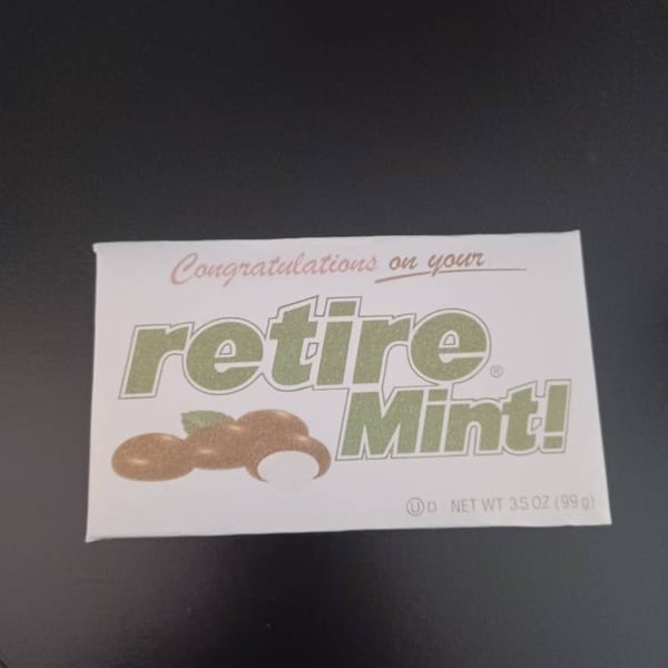 Retirement "retire Mint" Printable Cover for Junior Mints Box, Sign - Etsy