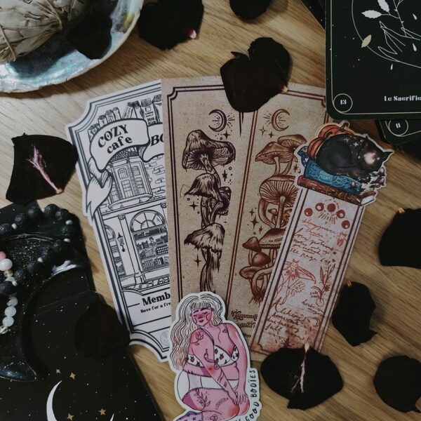 Tarot Justice and the Hermit GOLD FOIL Bookmark, Justice Bookmark ...