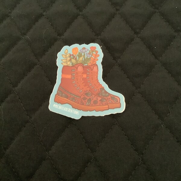 Hiking Boots Sticker | Stickers for Hydroflask|stickers | Laptop ...