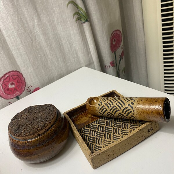 Bird Smoking Pipe Ceramic Stoneware Handmade Tobacco Pipe Smoker Gift ...