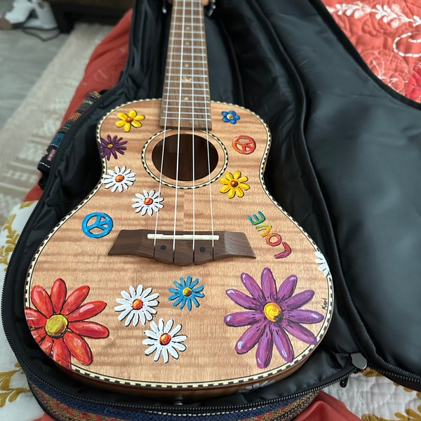Custom-painted Violin or Viola: Daisy Vine Design - Etsy
