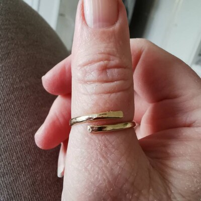 14k Gold Ring, Women's Gold Ring, Gold Wrap Ring, Gold Thumb Ring ...