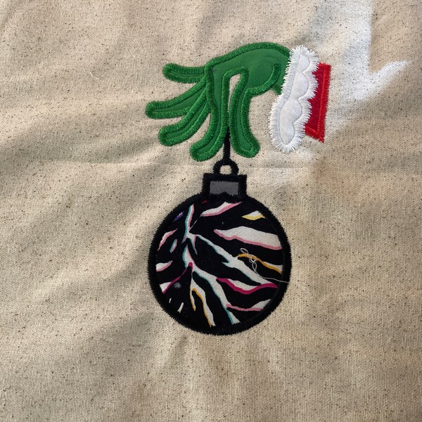 Green Monster Hand Monogram Applique Digital Machine Embroidery Design ...