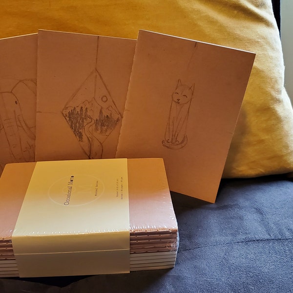 Set of 10 Bulk A6 Notebooks | 4 X 5.5 Inch | 60 Pages 30 Sheets | Kraft ...