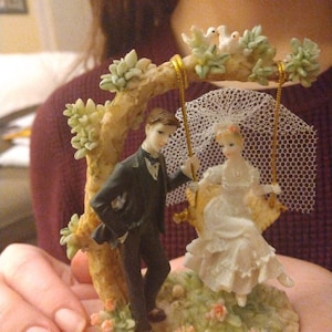 Dreamsicle Bride & Groom Angels Cake Topper-vintage Dreamsicle - Etsy