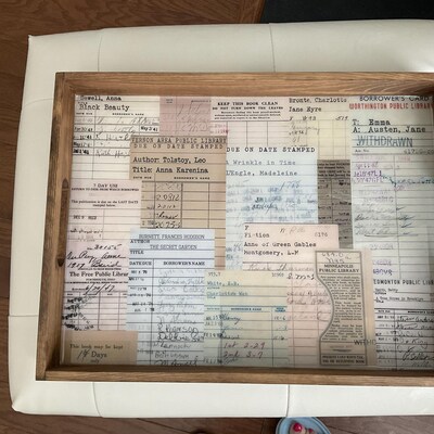 Vintage Library Card Collage Poster Print - Etsy