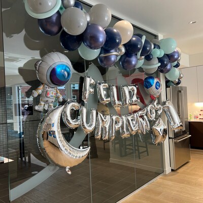 New Release Outer Space Galaxy Themed Baby Shower Decorations Astronaut ...