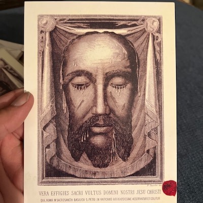 HOLY FACE of JESUS Set of 3 Laminated Bookmarks and 3 Note - Etsy