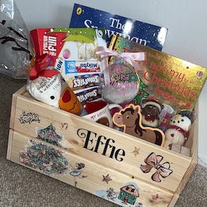 Personalised Christmas Eve Box Girls Christmas Box White - Etsy UK